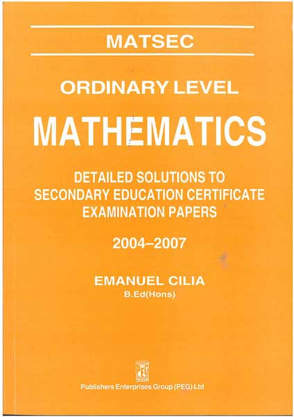 Matsec Mathematics Ordinary Level 2004 - 2007