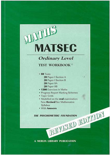 Matsec - Maths Ordinary level - test workbook