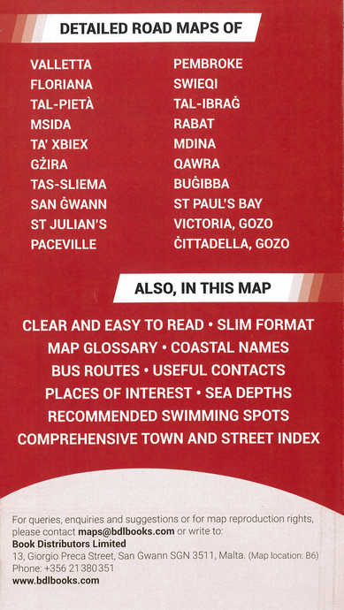 BDL Malta & Gozo Road Map