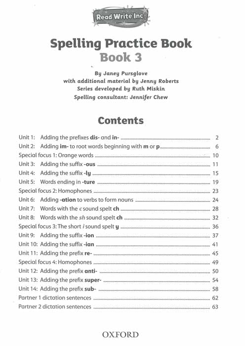 Read Write Inc. Spelling: Practice Book 3 - BDL Books