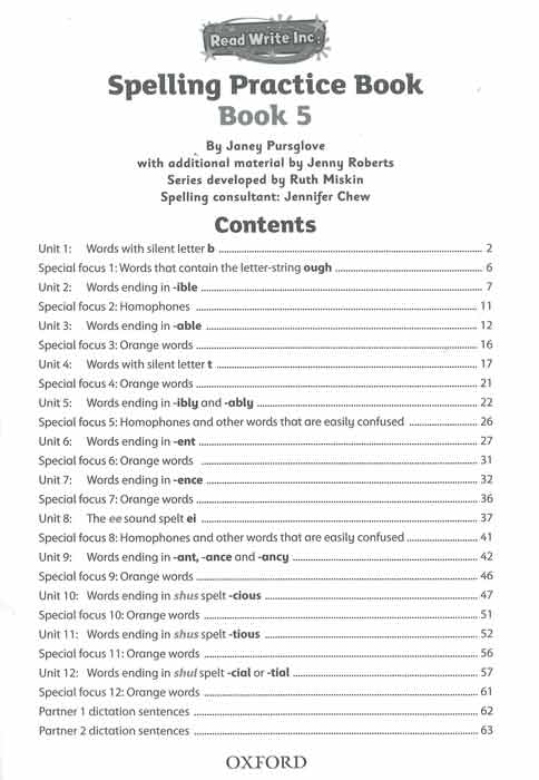 Read Write Inc. Spelling: Practice Book 5 - BDL Books