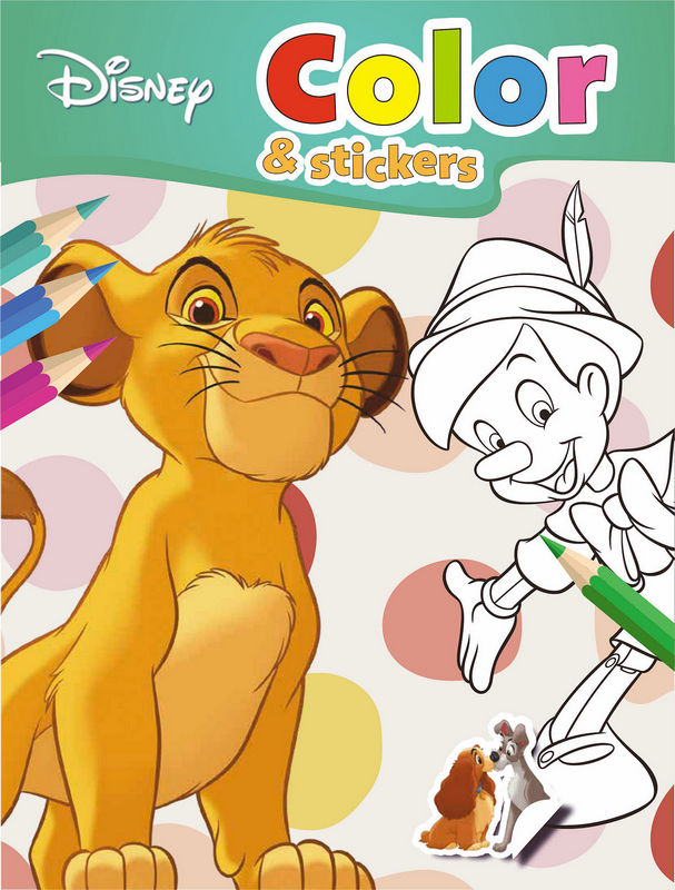 Disney Colour & Stickers - BDL Books