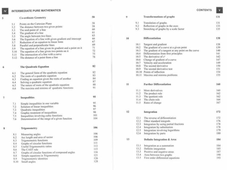 Intermediate Pure Mathematics (5th Edition) - BDL Books