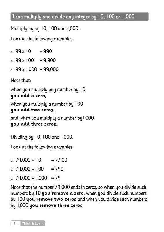 Think & Learn Maths Year 6: Notes - BDL Books