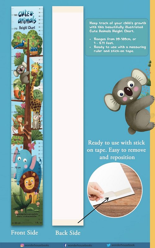 Cute Animals Height Chart – BDL Books