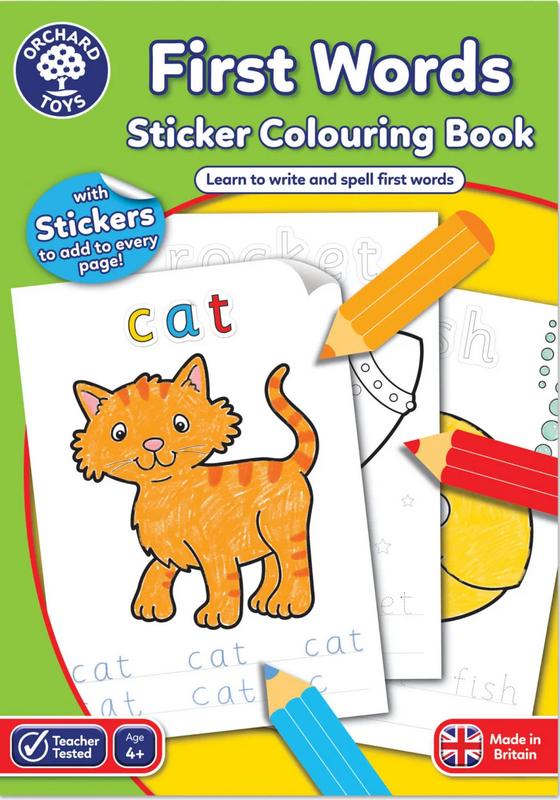 First Words Sticker Colouring Book - BDL Books